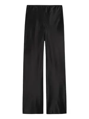 REFORMATION Gale Straight-leg Satin Trousers - Black