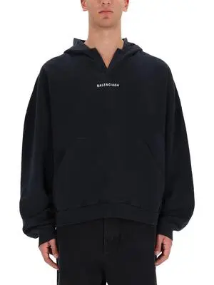 Balenciaga Sweatshirt With Logo - Black