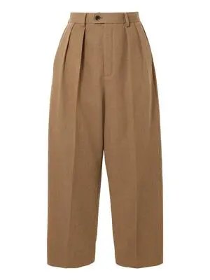 Loro Piana Rodger Pleated Rain System® Wool-twill Tapered Pants - Brown