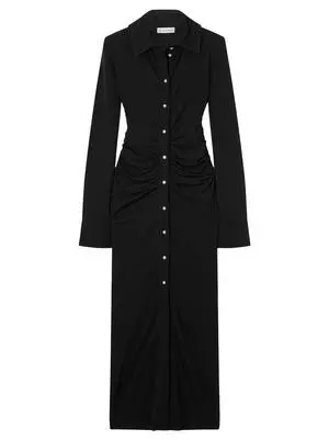 Altuzarra Claudia Crystal-embellished Ruched Jersey Midi Dress - Black