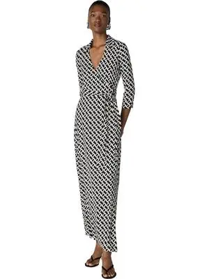 DIANE VON FURSTENBERG Abigail Silk Maxi Wrap Dress