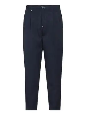 BERNA Tailored Tapered Leg Stretch Pants - Navy