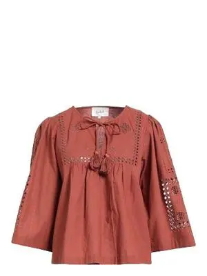 Ba&sh Embroidered Bohemian Blouse - Brown