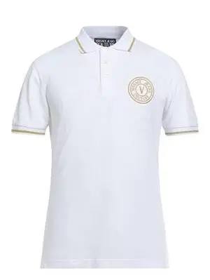 Versace Polo Shirt Size Cotton, Polyester, Elastane, Metallic Polyester - White