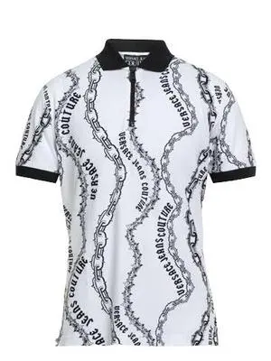 Versace Polo Shirt Size Cotton, Polyester, Polyamide, Elastane - White
