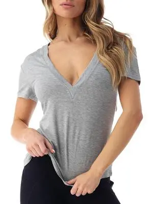 Heaven Frode V-neck Tee - Light Grey