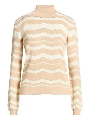Missoni Turtleneck Knit Top - Beige