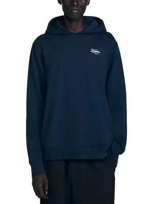 Sandro Classic Fit Pullover Hoodie - Midnight Blue