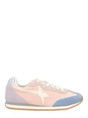 W6YZ Low-top Leather And Textile Sneakers - Pink