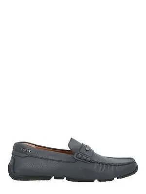 Bally Pebbled Leather Driving Loafers - Grey