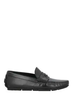 Roberto Cavalli Loafers In Calfskin With Rubber Sole - Black