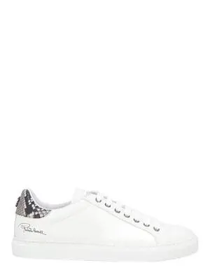 Roberto Cavalli Calfskin Low-top Sneakers - White