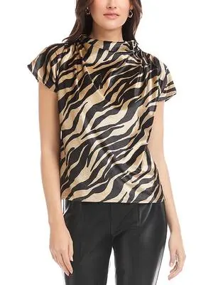 Fifteen Twenty Emmeline Velvet Top - Zebra