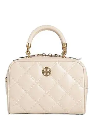 Tory Burch Quilted Leather Bowler Bag - Beige