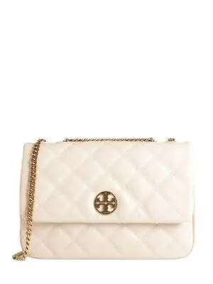 Tory Burch Quilted Leather Cross-body Bag - Beige