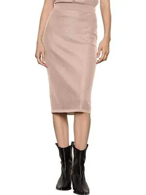 Sanctuary Sequin Pencil Skirt - Mother Of Pearl
