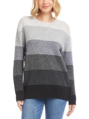 KAREN KANE Ombre Striped Sweater