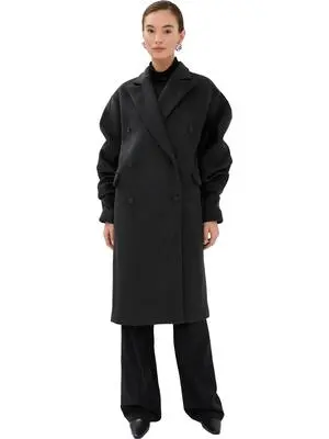 BITE STUDIOS Pleated Sleeve Wool Coat