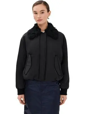 Proenza Schouler Vadra Jacket In Recycled Nylon Twill - Black