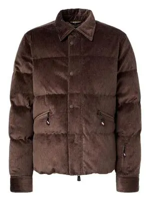 Moncler Elgon Cotton Corduroy Down Ski Jacket - Brown