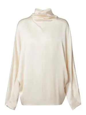 Brunello Cucinelli Silk Top - White