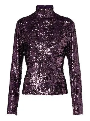 Rabanne Sequined Top - Purple