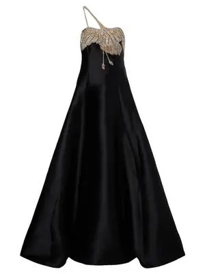 Costarellos Venezia Embellished Gown - Black