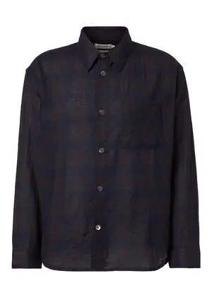 FRAME Plaid Wool Shirt - Blue