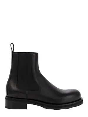 THE ROW Leather Chelsea Boots - Black