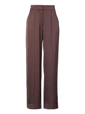 Simkhai Kyra High-rise Wide-leg Satin Pants - Brown