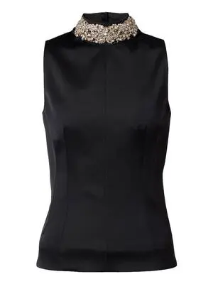 Alexander McQueen Embellished Top - Black
