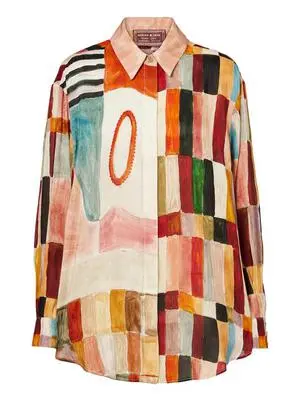 ALEMAIS ALÉMAIS X LRNCE Marjorelle Printed Linen And Silk Shirt