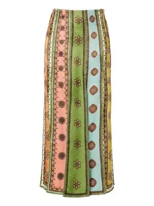 ALEMAIS Alémais Contina Printed Jacquard Maxi Skirt - Multicoloured