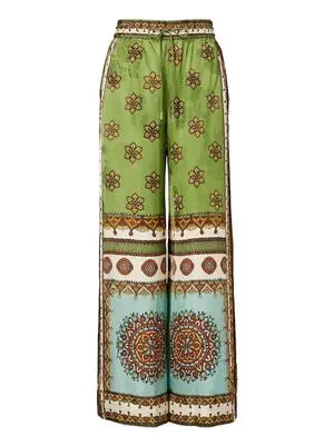 ALEMAIS Alémais Contina Jacquard Palazzo Pants - Multicoloured