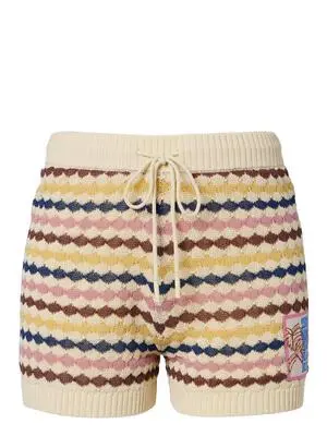 Zimmermann Awaken Knitted Cotton-blend Shorts - Beige