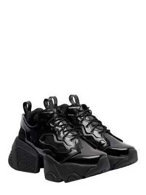 Noir Kei Ninomiya Cutout Platform Sneakers - Black