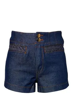 Zimmermann Awaken High-rise Denim Shorts - Blue
