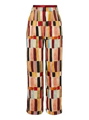 ALEMAIS X Lrnce Marjorelle Printed Palazzo Pants - Multicoloured
