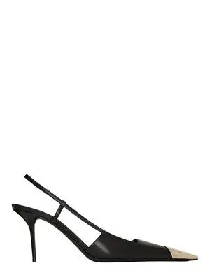 Saint Laurent Jeanne Slingback Pumps - Black