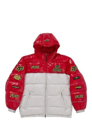 Supreme Fox Racing Shiny Down Puffer Jacket - White
