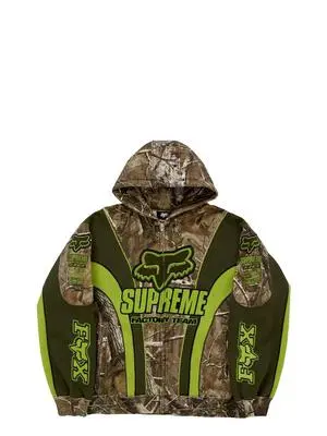 Supreme Fox Racing Zip Up Hooded Sweatshirt - Realtree Hardwoods Camo