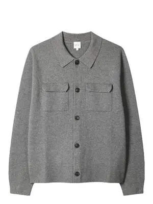 PAUL SMITH Merino-Cotton Patch-Pocket Cardigan