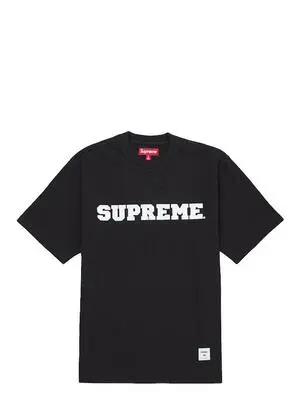 Supreme Collegiate Appliqué Short Sleeve Top Black