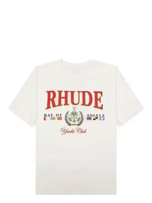 Rhude Bay Of Angels Yacht Tee Shirt Vintage White