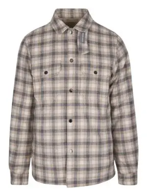 Woolrich Check Wool Blend Jacket - Brown