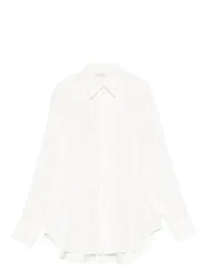 ARCHIVIO '67 Silk And Nylon Button-down Shirt - White