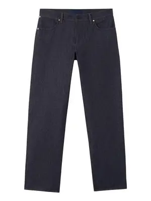 Stone Island Raw Denim Straight Trousers - Blue