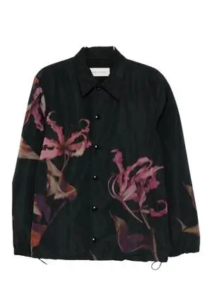 Dries Van Noten Printed Blouson - Black