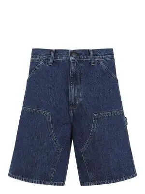 Carhartt Work In Progress Double Knee Denim Shorts - Blue