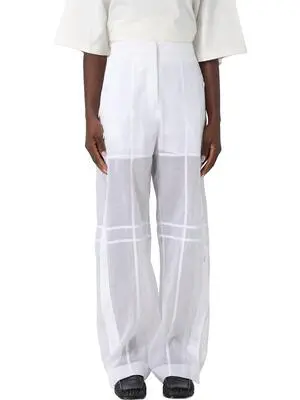 JIL SANDER Wide Leg Trousers - White